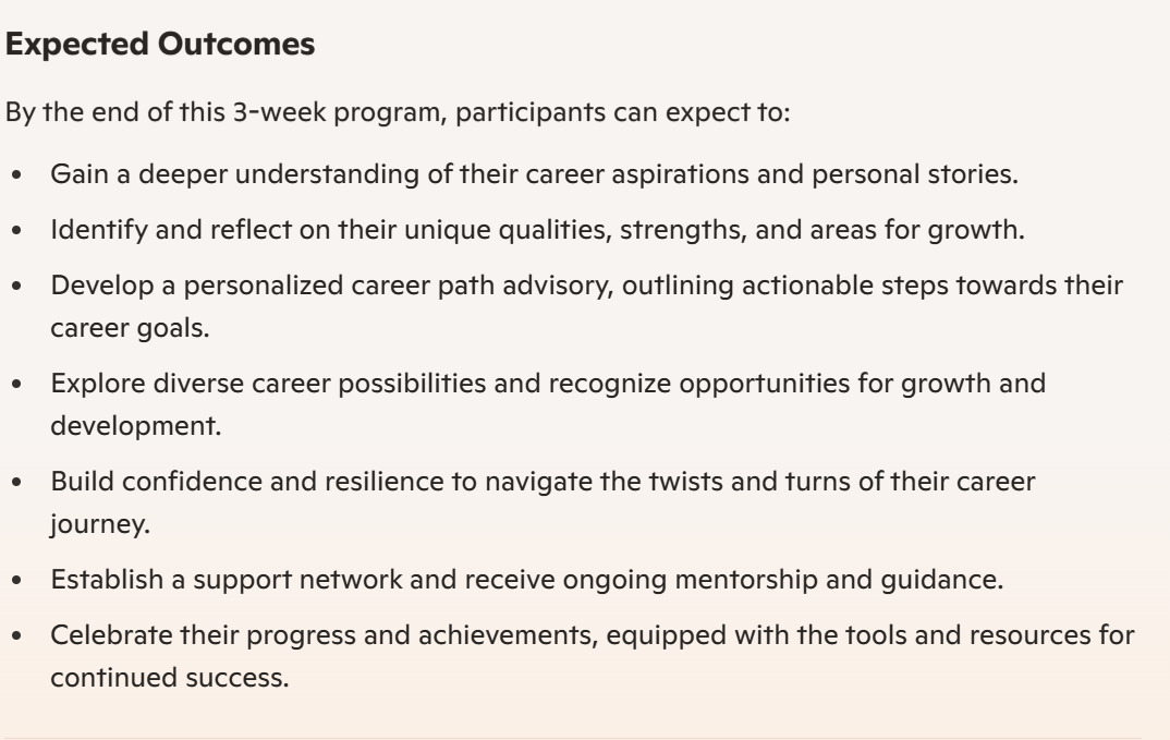 Career Advisory Service Curriculum - Family Concepts Center